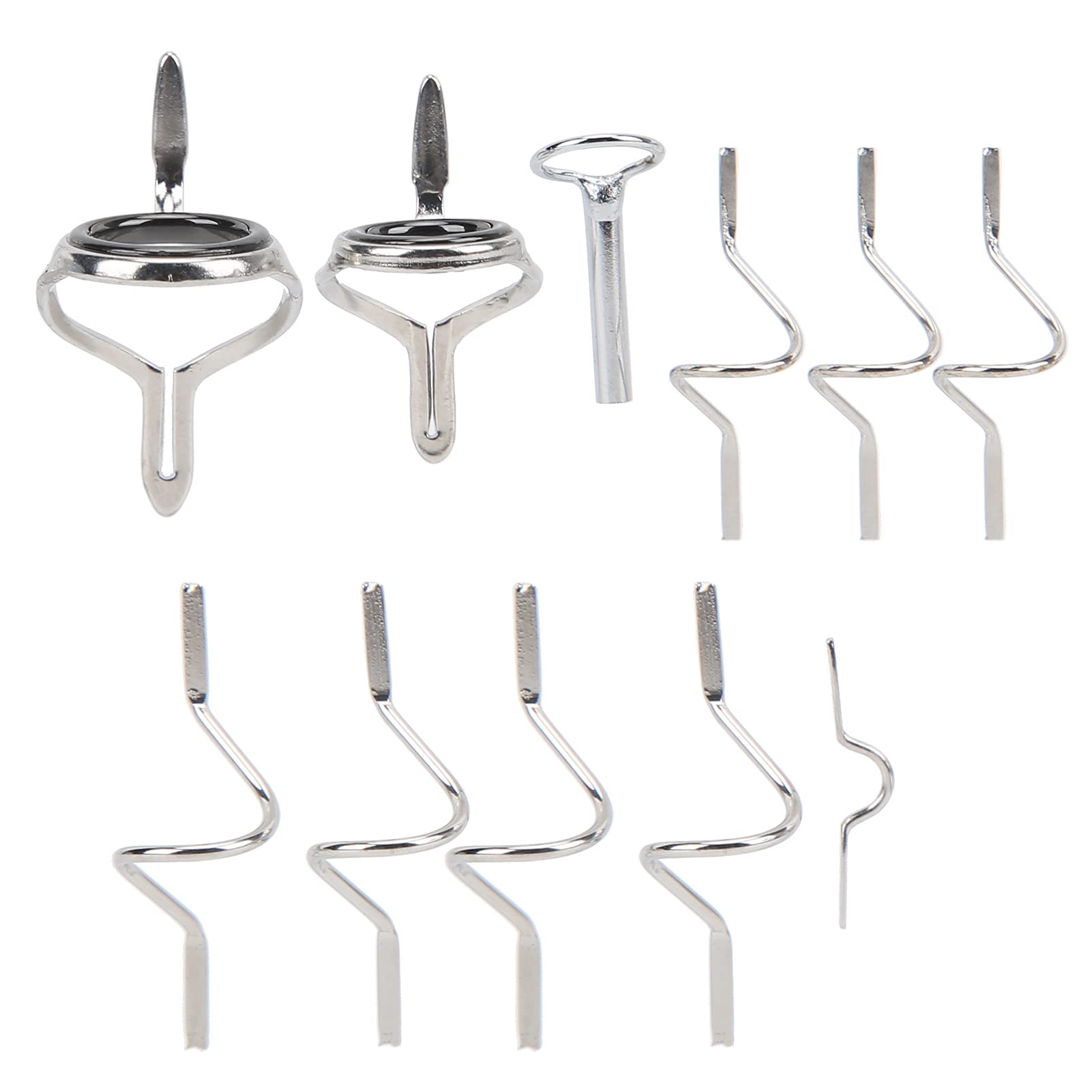 Drfeify 11Pcs Guide Wheel, Fly Fishing Guide with Stainless Steel Ring Fishing Repair Tool for Fishing