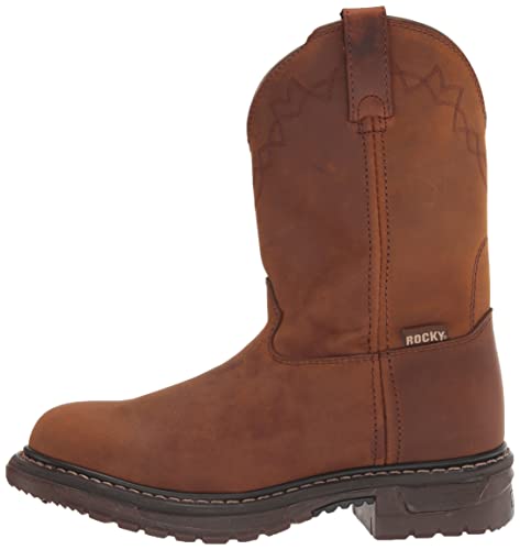 Rocky Men's Original Ride Western Boot, Trail Brown, 9 Wide