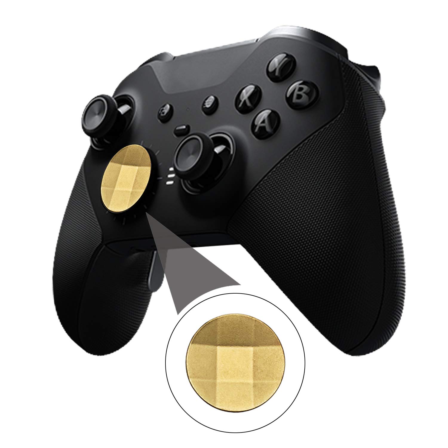 Elite Series 2 Replacement Parts, 3 in 1 Metal Modded 2 D-Pads and 1 Adjustment Tool for Elite Series 2 and Xbox one Elite Controllers(Gold)