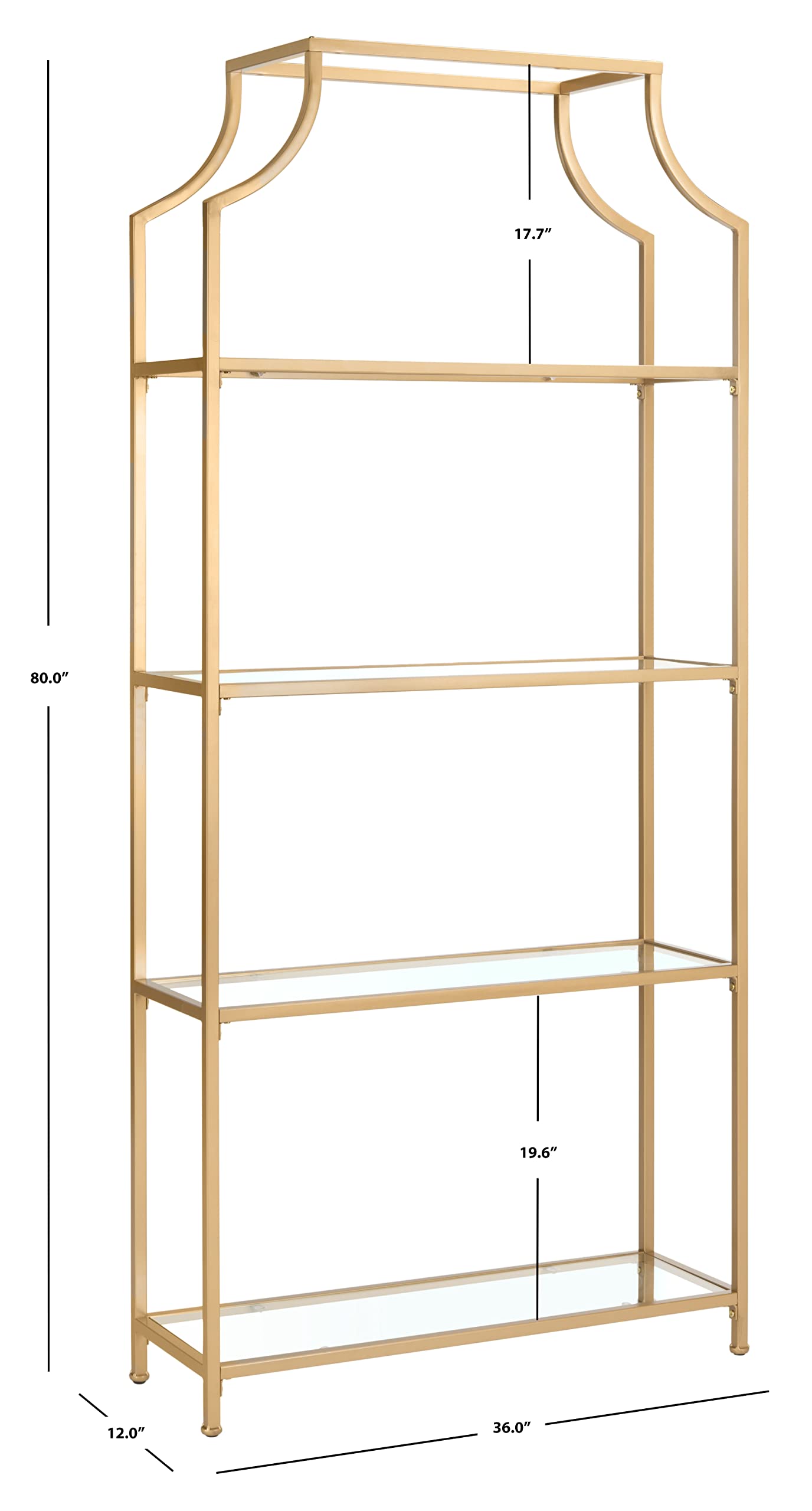 Safavieh Home Collection Slater 4 Tier Etagere, Gold