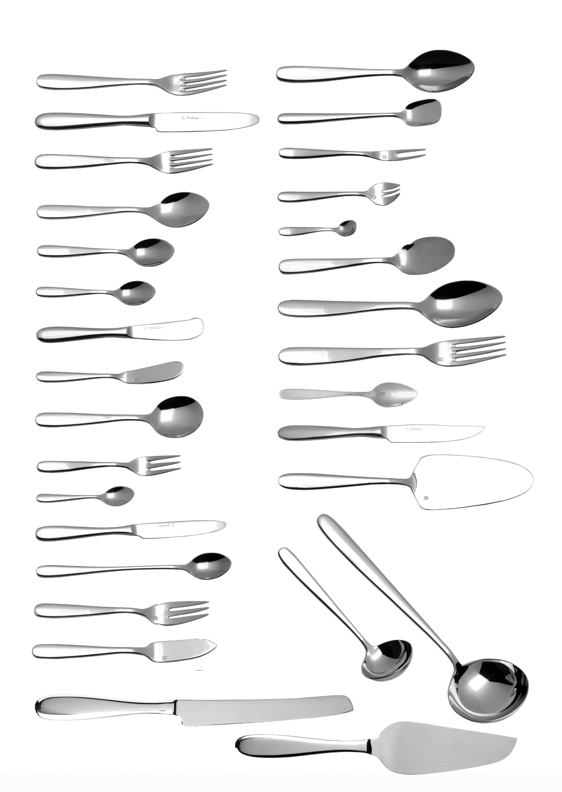 Fortessa Grand City 18/10 Stainless Steel Flatware Marrow Spoon, Set of 12