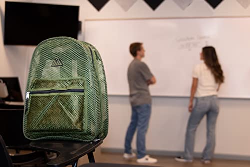 Summit Ridge Mesh Backpacks for Kids, Adults, School, Beach, and Travel, Colorful Transparent Mesh Backpacks with Padded Straps Large