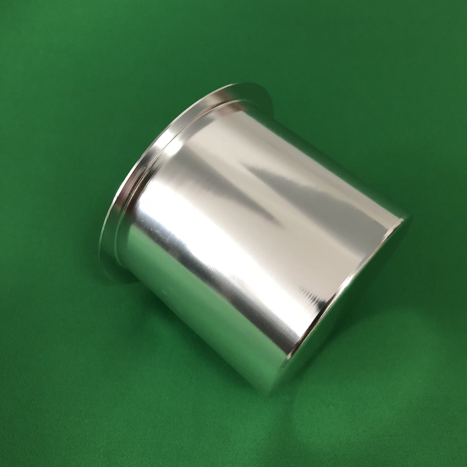 Yuanhe Aluminum Jumbo Cup Holder - 1 Pack Silver Poker Table Cup Holder Insert for Casino Game Table Sofa Boats Pontoon Marine Bench Desk RV Cars & Trucks