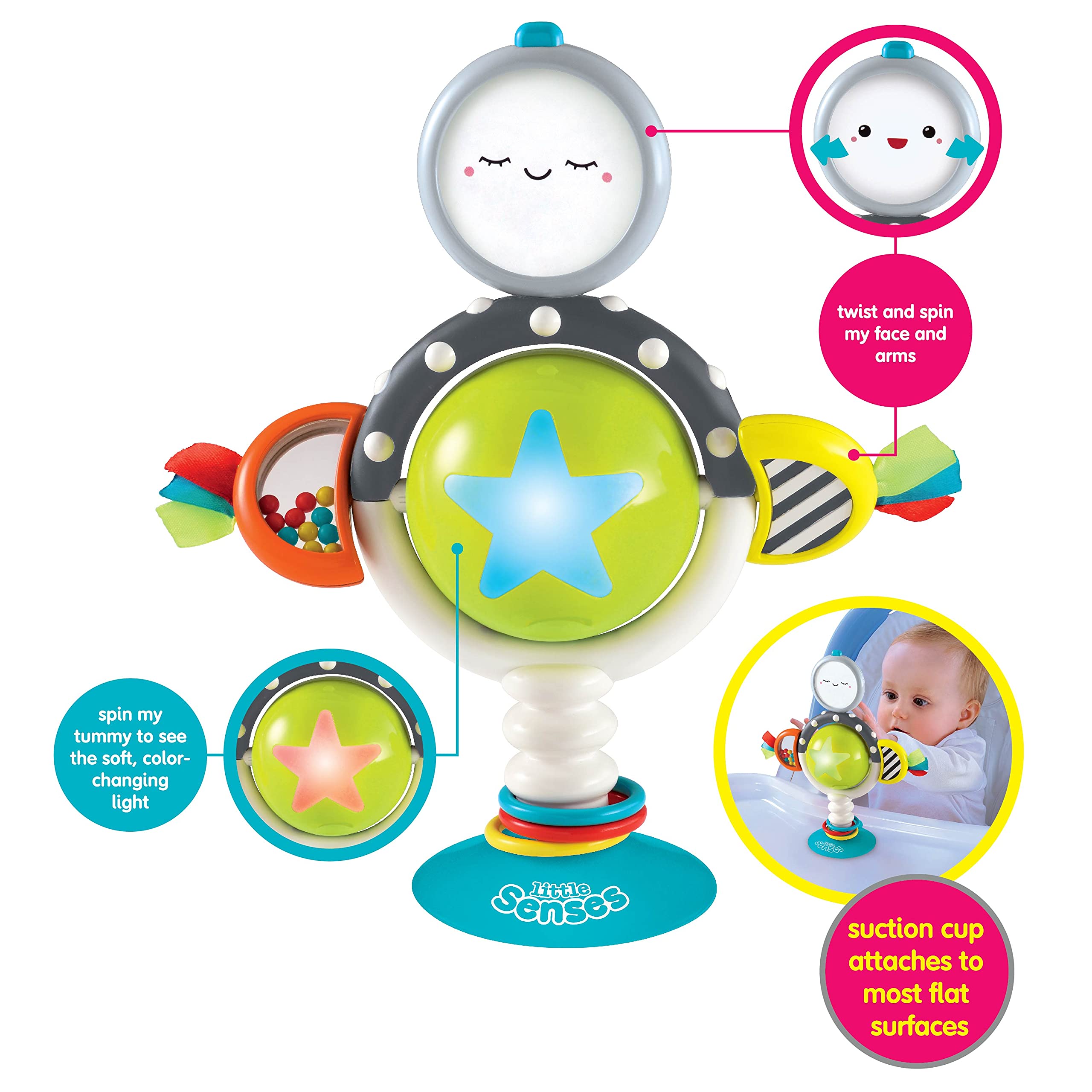 Early Learning Centre Little Senses Glowing Highchair Toy, Kids Toys for Ages 06 Month by Just Play