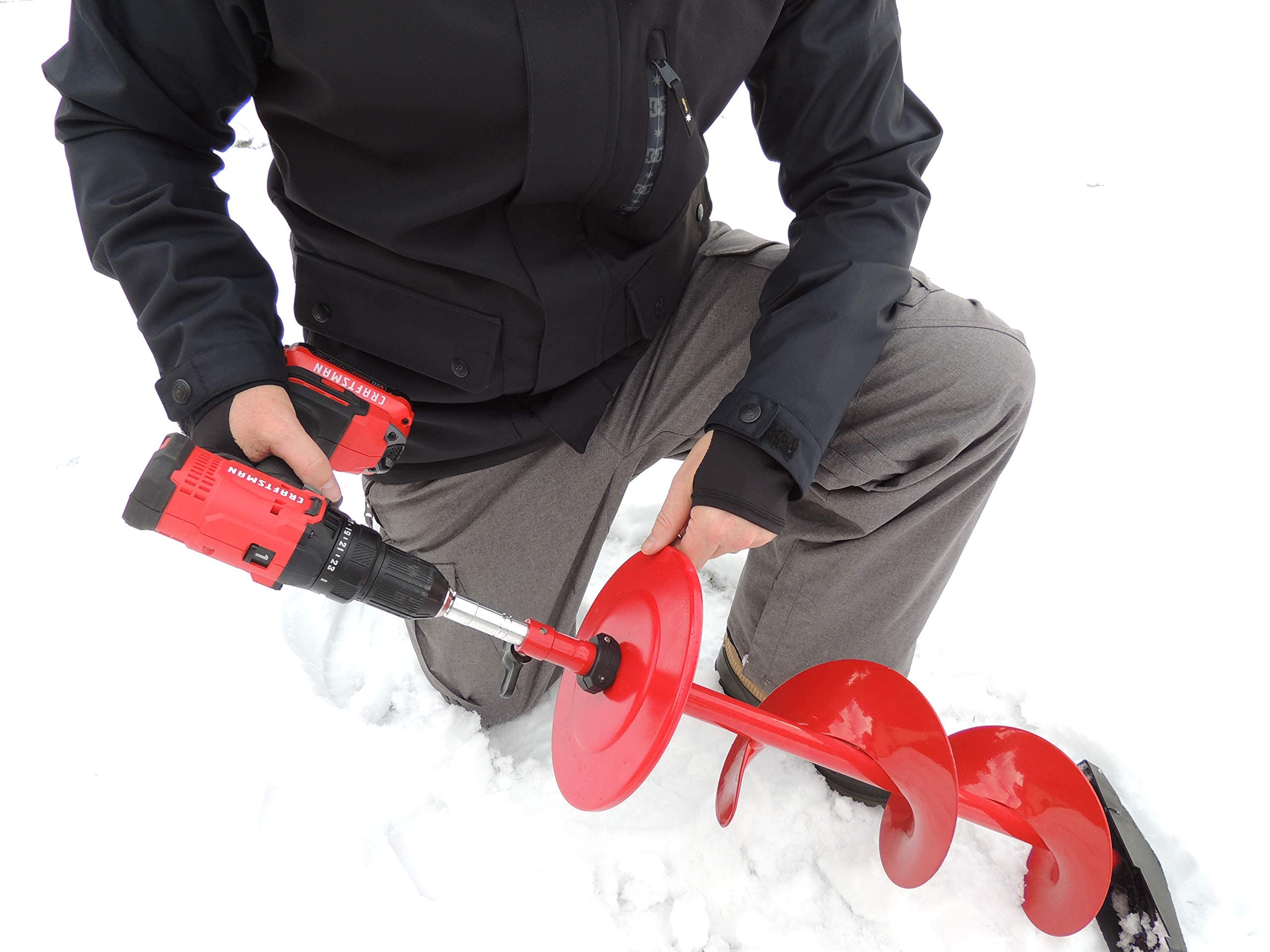 Ice Fishing Auger Stopper Disc- Prevent Auger Blade from Slipping Beneath The Ice- for use with Cordless 20volt Lithium Battery Powered Drills (9", Auger Stopper Disc)