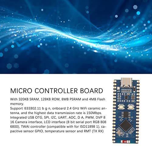 Micro Controller Board, 150Mbps Microcontroller Development Board Wide Applicability Low Power Consumption PCB Material Type C Interface for Office