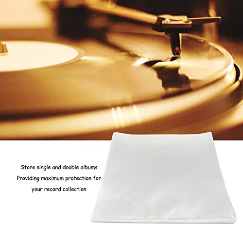 KUIDAMOS Resealable Vinyl Record Outer Sleeves, Protective 50Pcs OPP Dust Free Vinyl Record Sleeves Professional Keep for 12in Records