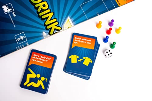 Drinkopoly Party-Game | Fun Drinking-Game for-Game Night | Hilarious Social and Interactive-Board-Game for Adults | Ages 21+ | 1-6 Players | Average Playtime 60 Minutes