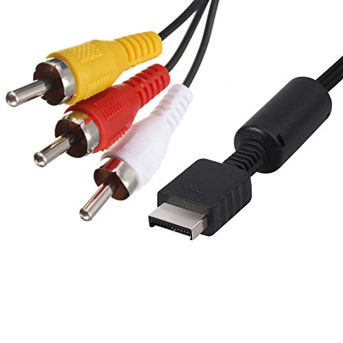 Suncala (NOT HDMI) 6FT AV TV RCA Audio Video Cord Cable for Playstation PS2 PS3 Cable (1Pack)