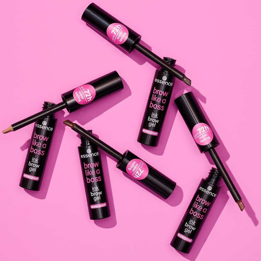 essence | Brow Like A Boss Brow Gel | Waterproof & Smudge Proof Tinted Brow Gel | Vegan & Cruelty Free, Paraben Free (03 | Dark Brown)