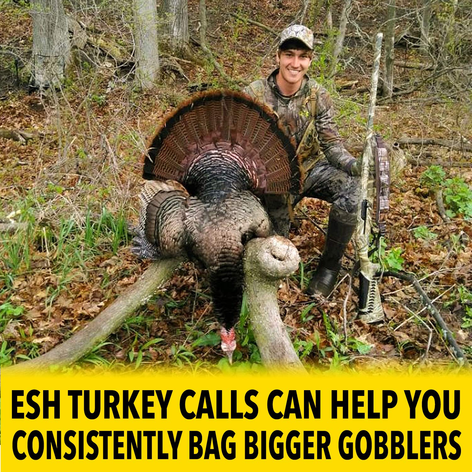 ESH 3 Pack Combo Mouth Turkey Calls for Hunting - Turkey Hunting Accessories with Realistic Turkey Sounds - Diaphragm Turkey Call Set