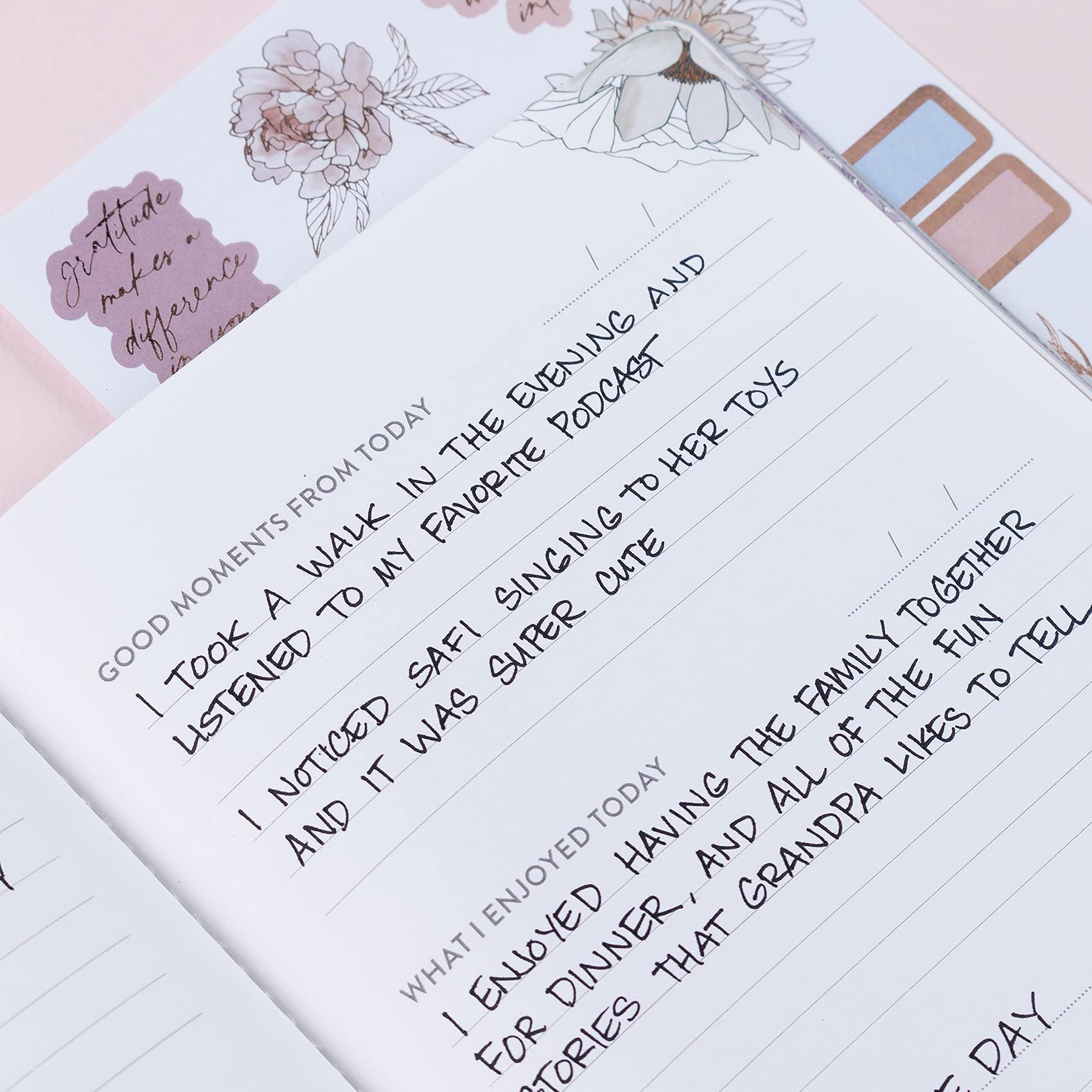 Gratitude Journal/Planner, Edition 3 - Flora. Daily Reflection Notebook. Daily Quotes and Reflection Logs. Sticker Sheet Included. Portable Petite Planner by Erin Condren.