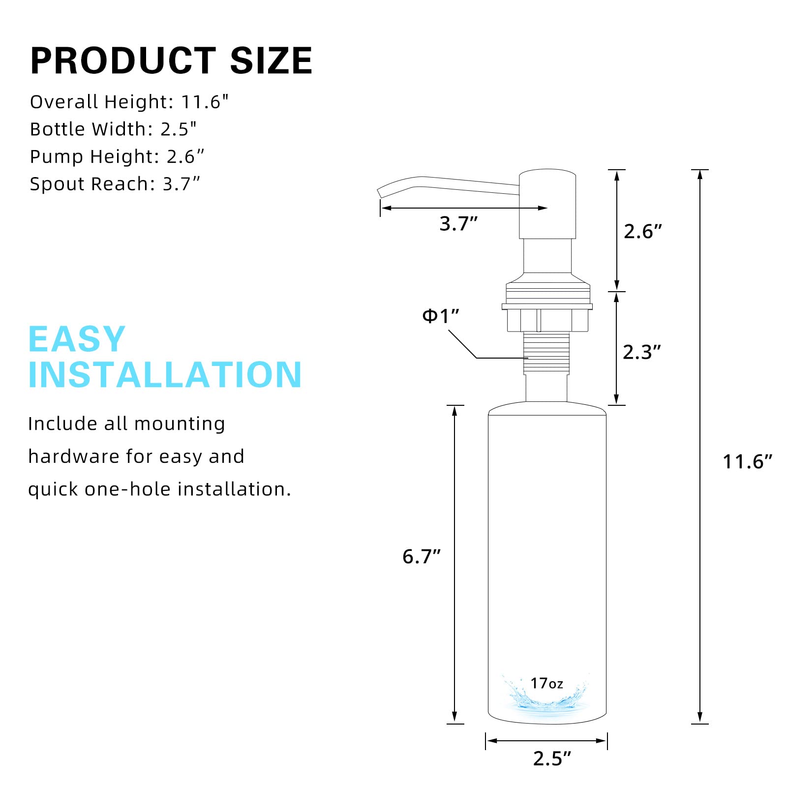 Fapully Touchless Kitchen Faucet with Pull Down Sprayer, with Soap Dispenser