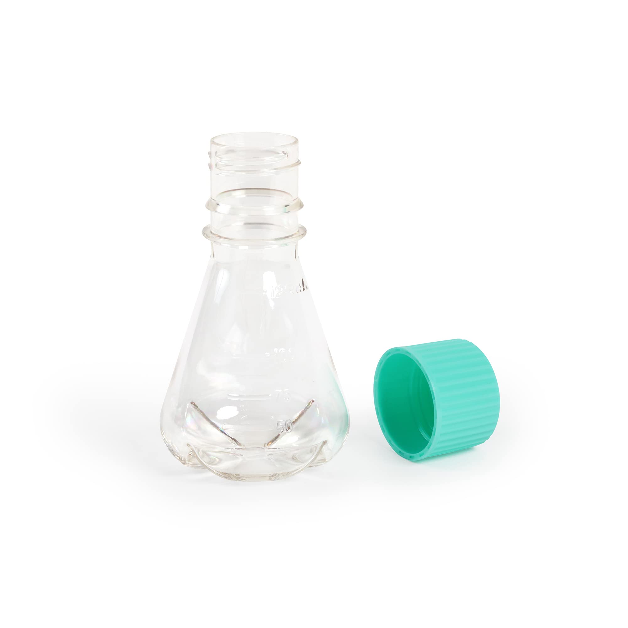 Jet Biofil Sterile Plastic Erlenmeyer Flask - 1 Graduated and Baffled Flask with Vented Cap - Science Beakers - 250mL