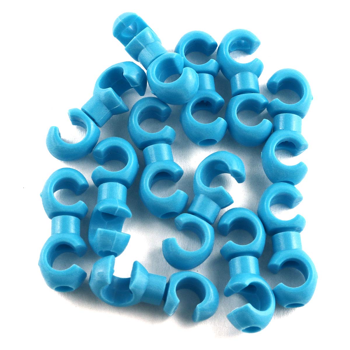 E-outstanding 12pcs Bike MTB Brake Gear Housing Fixing Holder Guide S Style Buckle Clips Blue Bicycle Cable Clips Rotating S-Hook Organizer