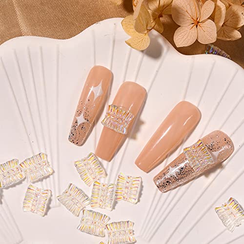 IFOTIME Nail Drill Ice Through Skirt Nail Accessories Decorative Diamond Creative DIY Nail Accessories for Woman Beads Glass (Clear, One Size)