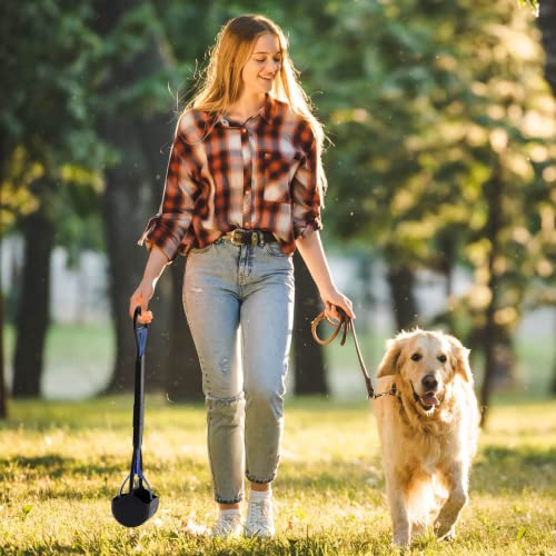 Sunkoon 28inch Non-Breakable Pooper Scooper for Dogs, Long Handle Foldable Portable Dog Scooper with High Strength Durable Spring, Easy to Pick Up for Grass and Gravel