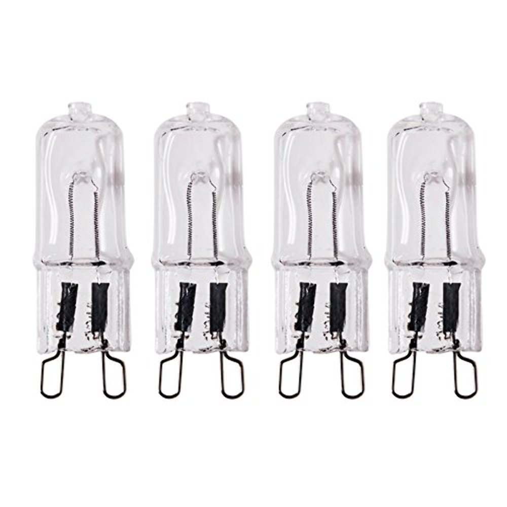 ETOPLIGHTING G9-120V-40W-4P 40W 120V T4 JD Type Halogen Clear G9 Bi-Pin Double Loop Base Light Lamp Bulbs (Pack of 4)