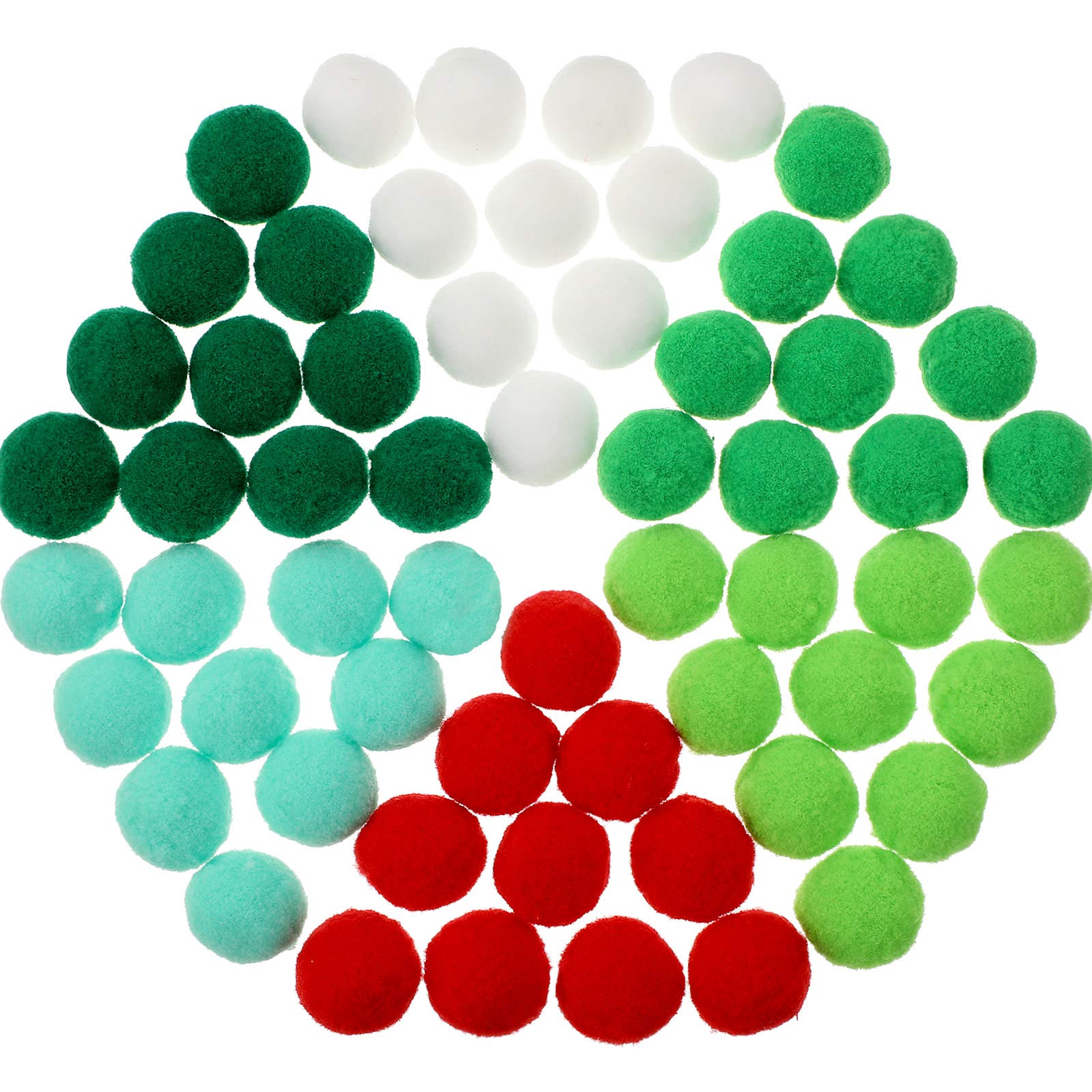WILLBOND 120 Pieces Christmas Felt Balls 3 cm Colorful Felt Pompom Balls Handmade Felted Pompoms DIY Christmas Holiday Decor for Christmas Garlands DIY Decoration (Multiple Colors)