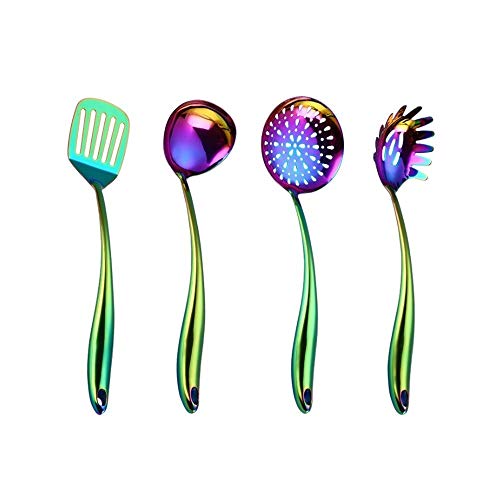 DNATS Gold Stainless Steel Cooking Tools Spoon Shovel Cookware Kitchen Tools Spatula Ladle Kitchenware