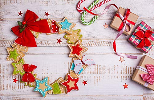 GWHOLE Gingerbread Christmas Cookie Tree Cutter Set, Star Linzer Cookie Cutters for Kids Winter Holiday Party, Set of 6