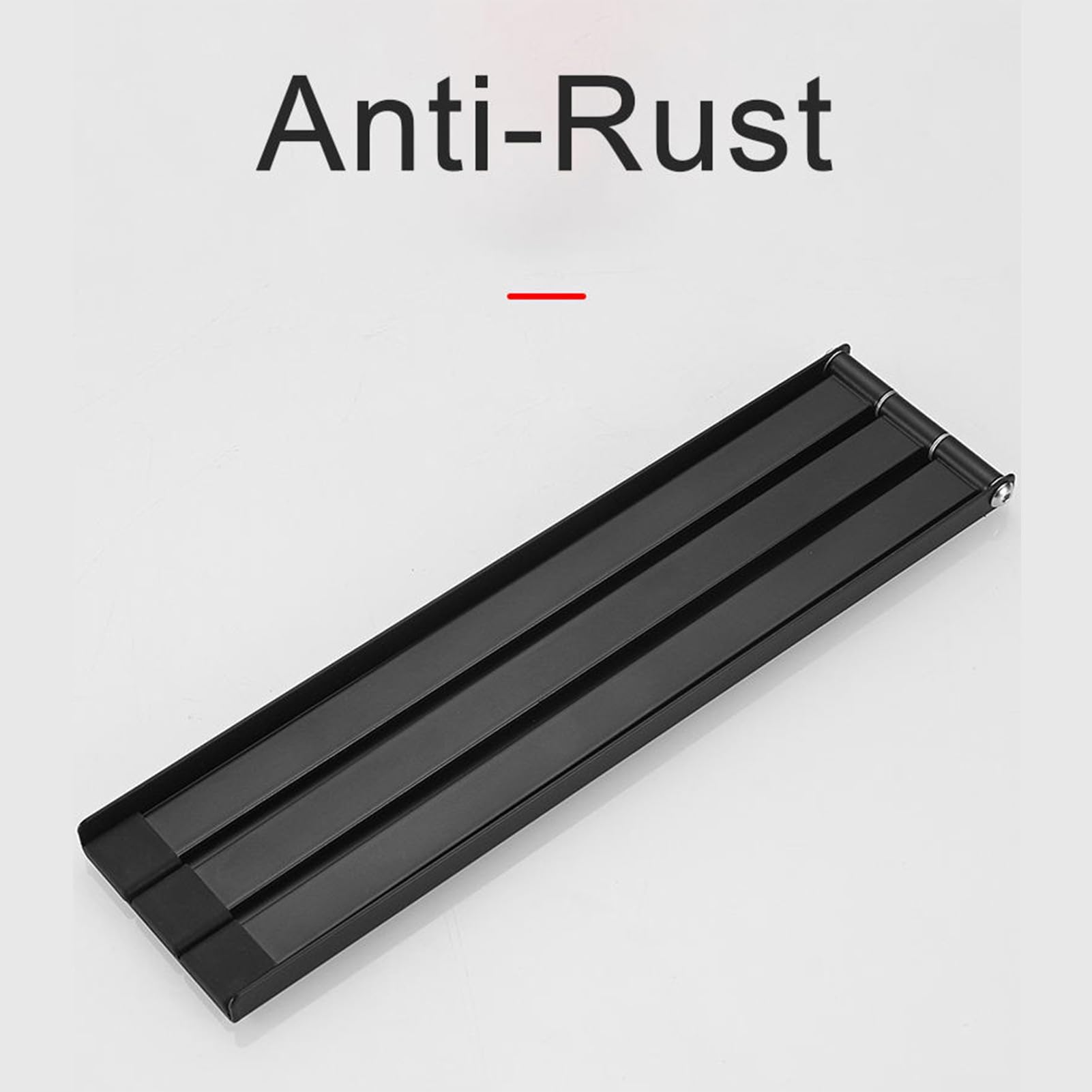 RRXIMHTT Magnetic Towel Rail Wall Mounted Bathroom Folding Towel Drying Rack Kitchen Rag Hand Towel Storage Shelf Black