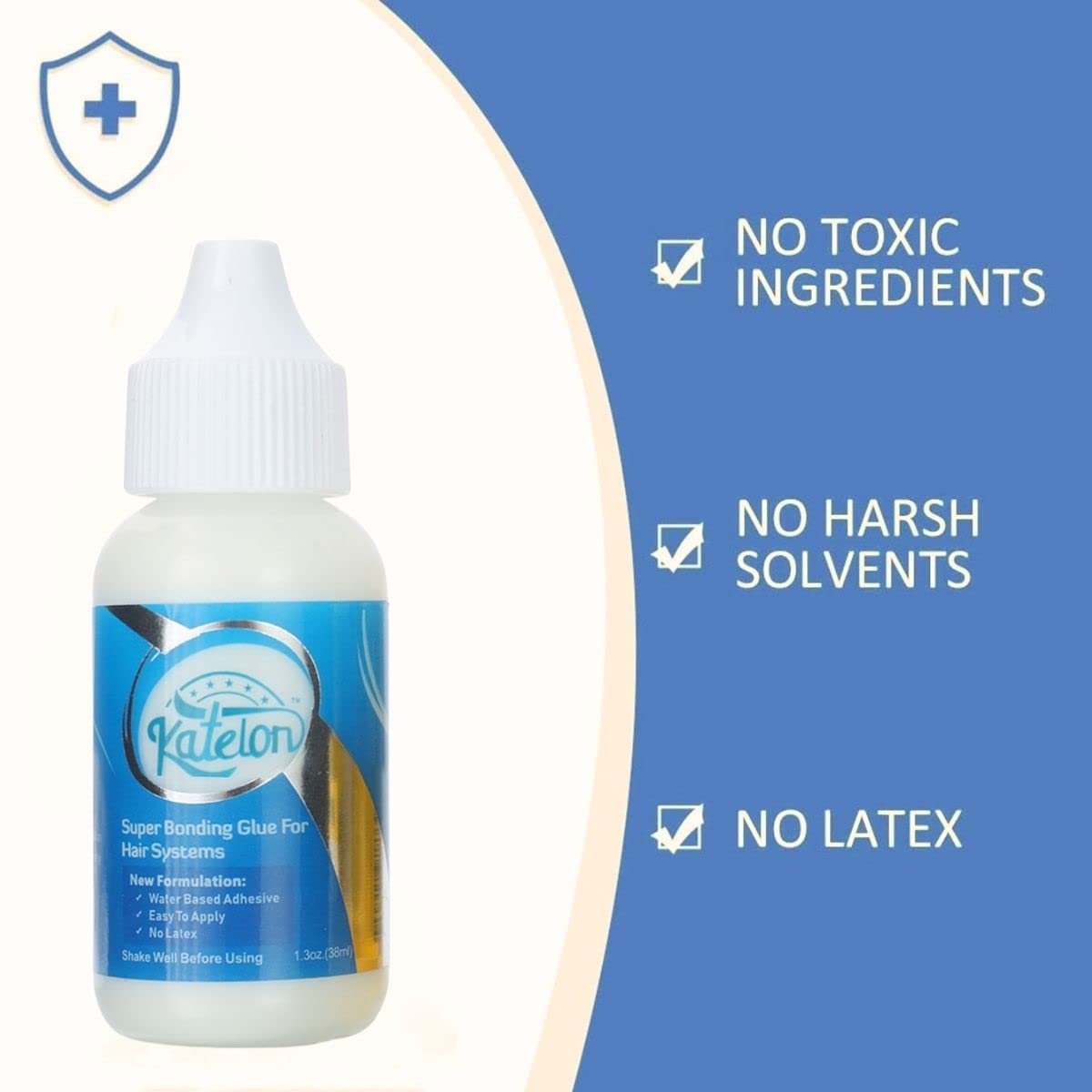 Wig Glue for Front Lace Wig-1.3oz - Invisible Bonding Glue: Extra Moisture Control, Bold Hold Lace Wig Adhesive for Oily Scalps and Cosplay Wig (1 Bottle Glue)