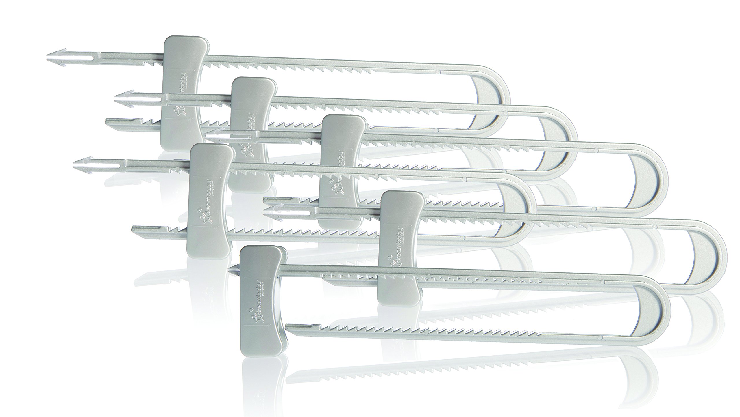 Dreambaby Cabinet Sliding Lock, Silver, 6 Pack