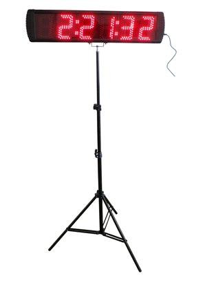 GOODRELIISH 5-inch High Character Large Red Color LED Race Timing Clock with Tripod for Semi-outdoor Countdown/up Timer Running Events IR Remote Control