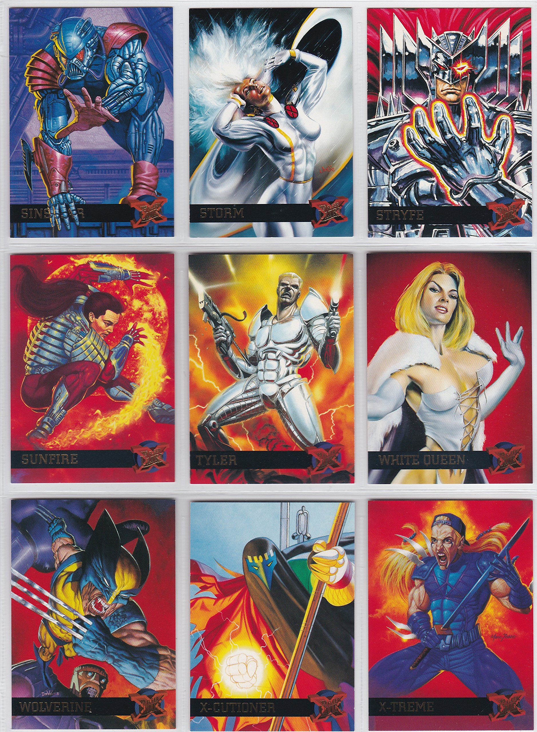 X-Men Fleer Ultra 1995 Complete 150 Card Trading Card Set