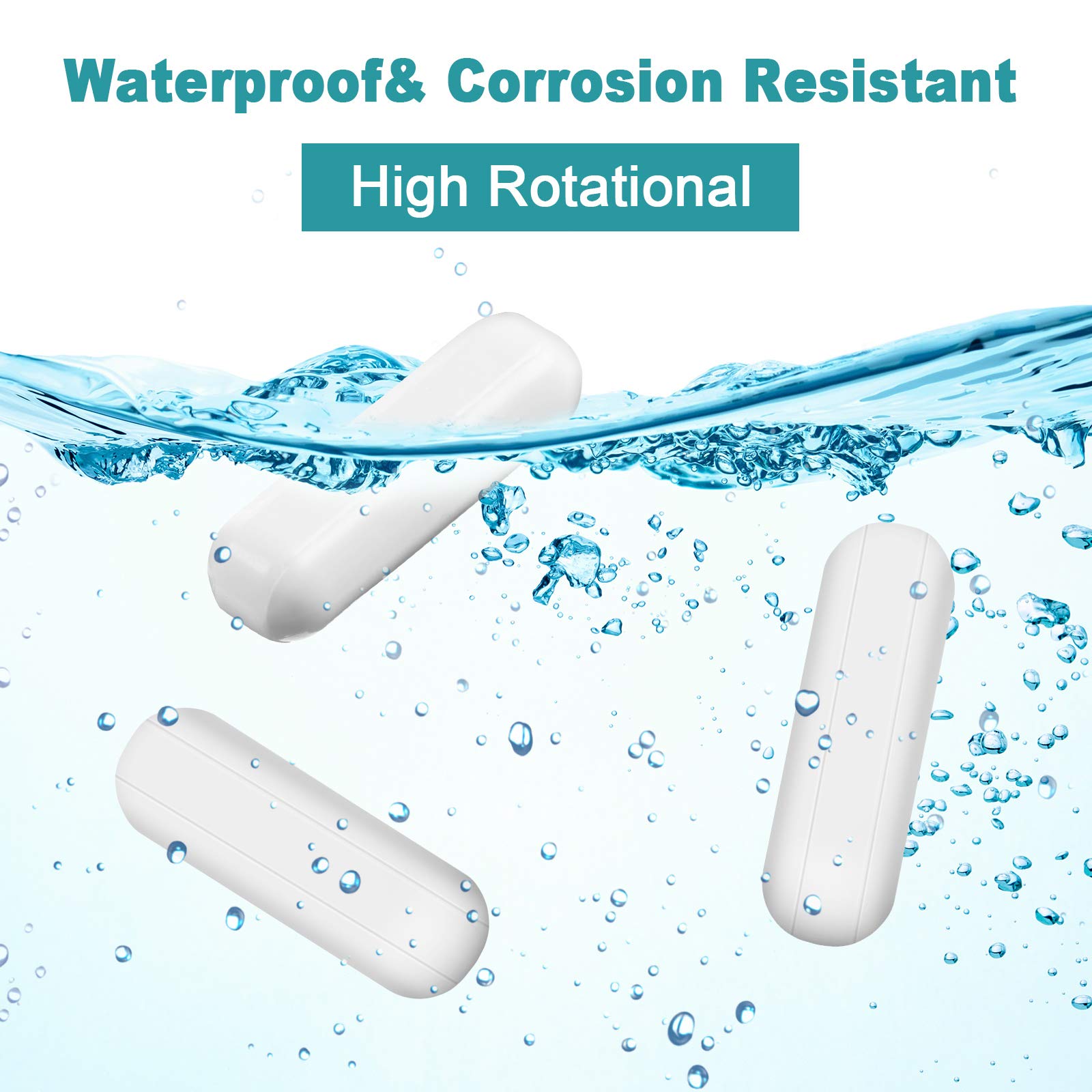 PTFE Magnetic Stirrer Mixer Stir Bar, White Color, Stir Rod Magnetic, Laboratory Bar, Stir Plate Bar, Stir Plate Magnet Stick (8 Pieces,30 mm/ 1.18 Inch)