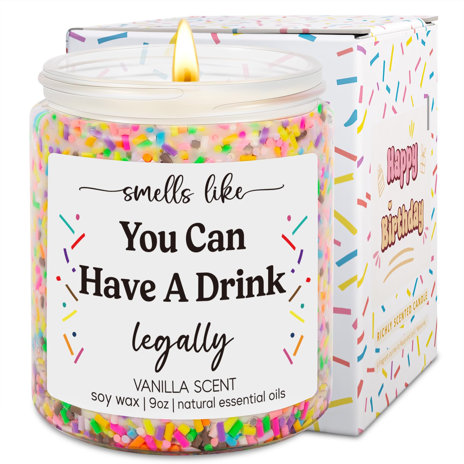 LEADO 21st Birthday Candles - 21st Birthday Gifts for Her, Him - Cool 21st Birthday Gifts for Daughter, Son, Friend - Happy 21st Birthday Presents, Funny Gift for 21 Year Old Male, Female, Boy