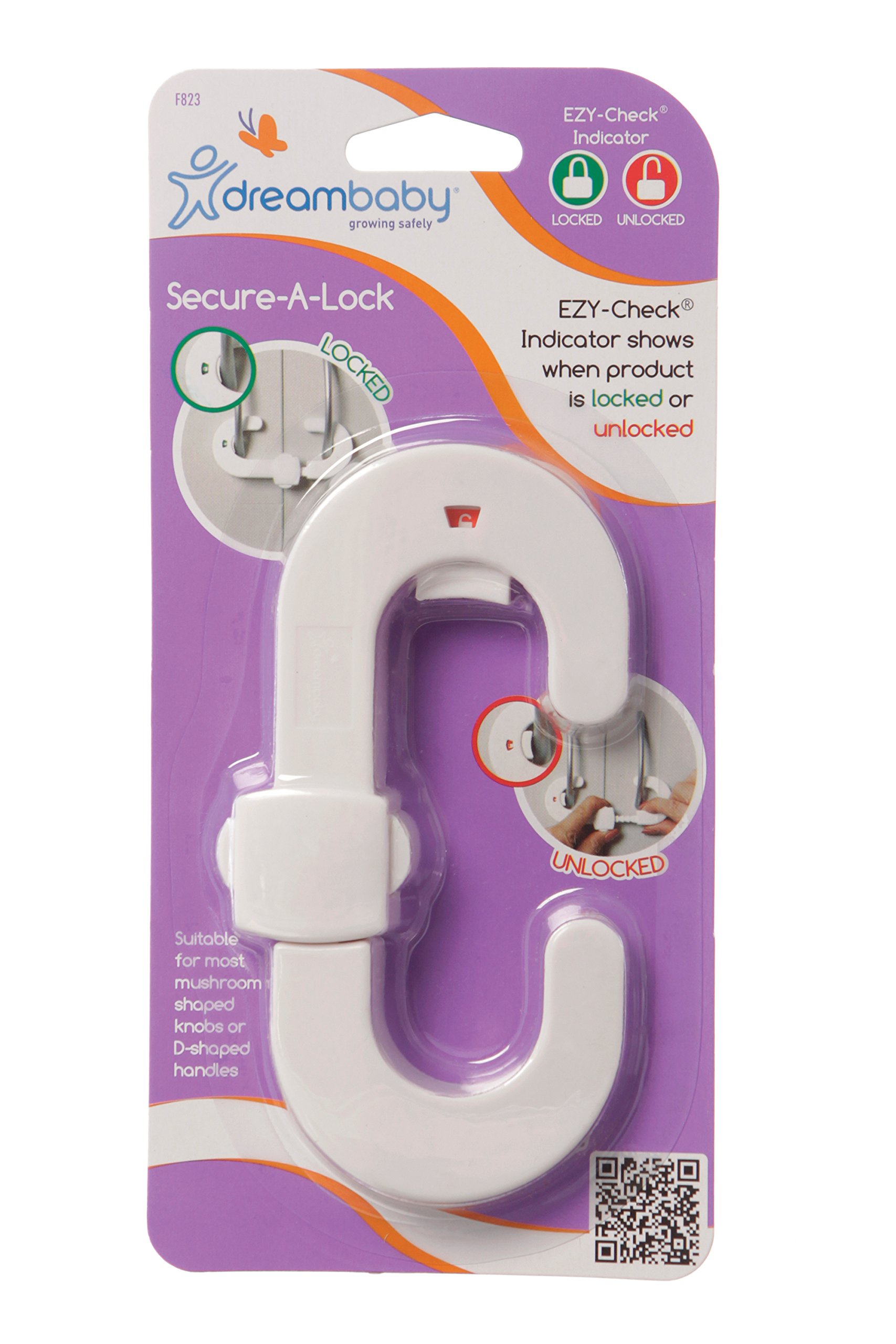 Dreambaby E-Z Check Secure A Lock, White