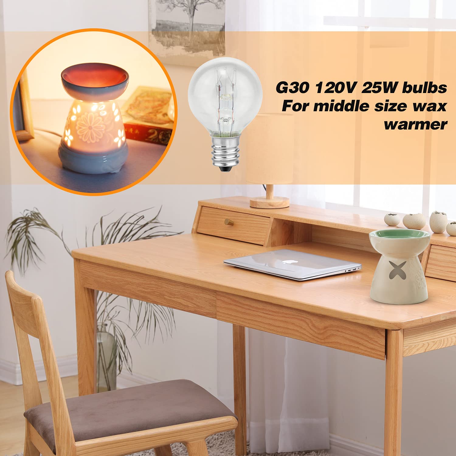 ETwinCoo G40 Replacement Light Bulbs 5 Watt Clear Globe Light Bulbs fits E12 Candelabra Base, Dimmable String Light Bulbs Replacement for Indoor Outdoor Patio Decor, 120 Volt (6 Pack)
