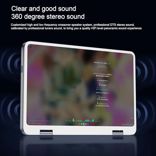 Dpofirs 2 in 1 Touchscreen Laptop 10.8 Inch, 8GB RAM, 1TB SSD 2560x1600P FHD Touch Laptop with Stylus, Flip Convertible Portable Laptop with WiFi, BT, USB C for Study, Game (8+1TB US Plug)