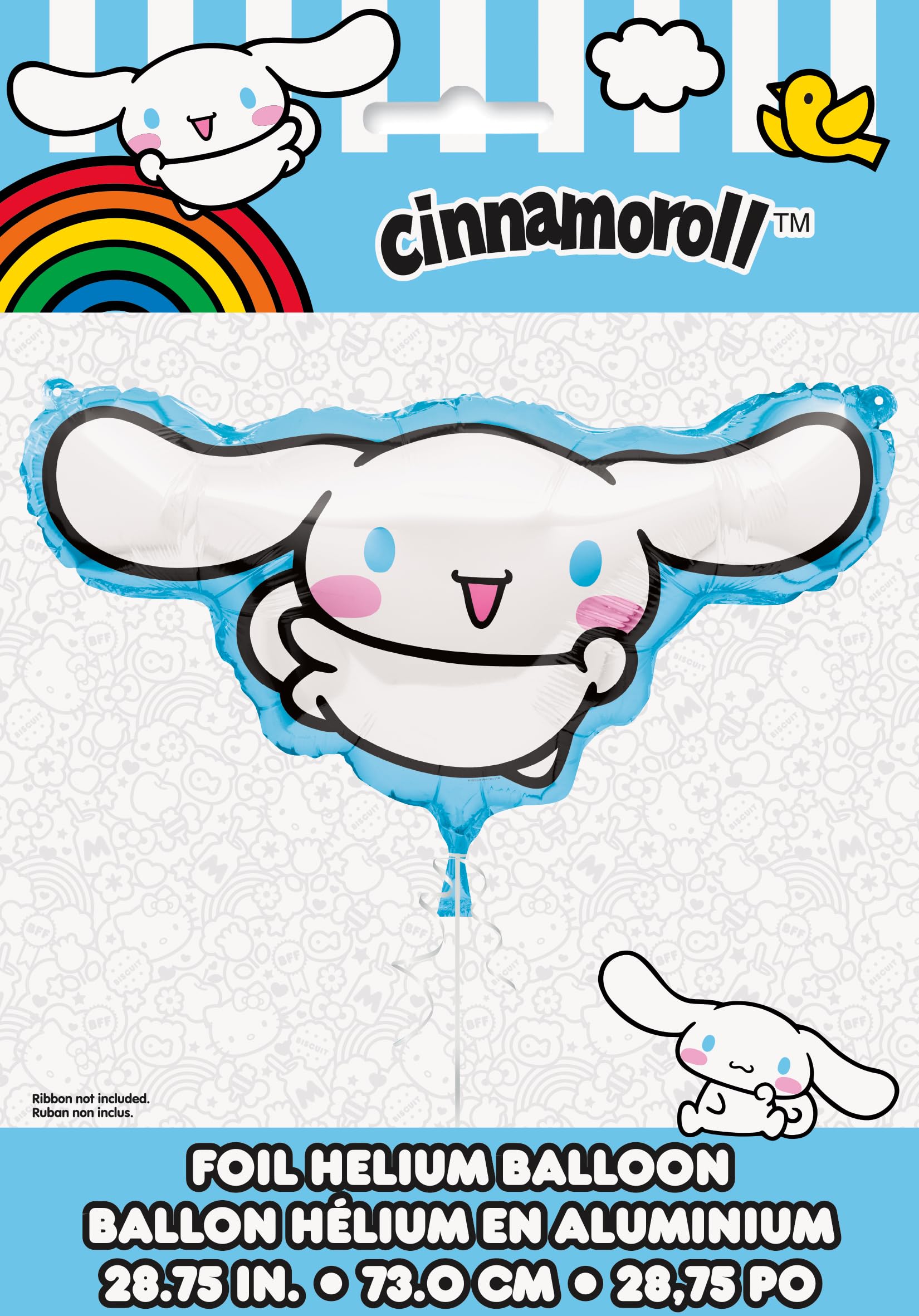 Large Hello Kitty Balloons | 3 Pack | Sticker | Hello Kitty Birthday Decorations and Party Supplies | 25" Hello Kitty, 28.75" Cinnamoroll, 22.75" My Melody