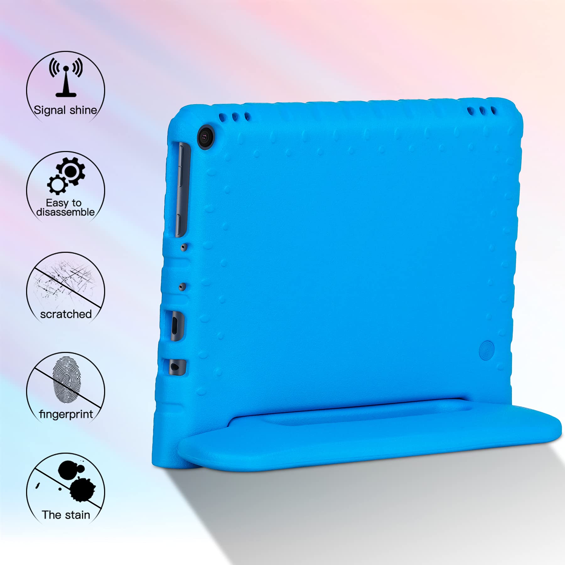Foluu All-New Kindle Fire HD 10 & 10 Plus Tablet Case (11th Generation, 2021 Release), Fire HD 10 2021 Kids Case, Shockproof Light Weight Handle Stand Case for Amazon Fire HD 10 Tablet 2021 (Blue)