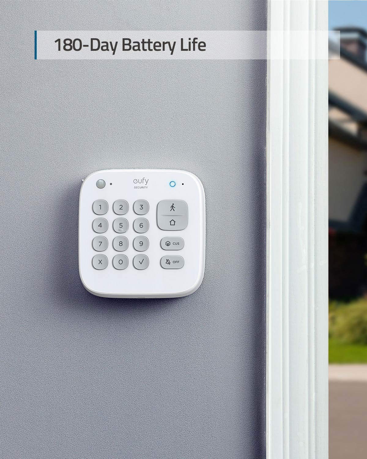 eufy Security Keypad, Home Security System, Home Alarm System, 180-Day Battery, Home/Away/Off Modes, Requires eufy Security HomeBase, Control HomeBase-Connected Devices (Renewed)