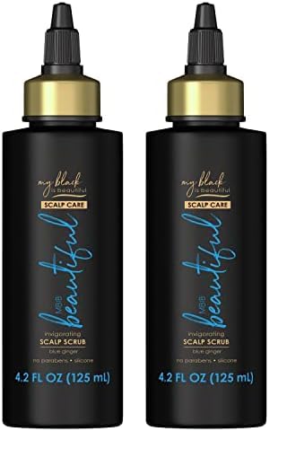 My Black is Beautiful Invigorating Scalp Scrub Treatment for Dry Scalp and Damaged Hair, Blue Ginger and Mint, 4.2 fl oz (Pack of 2)
