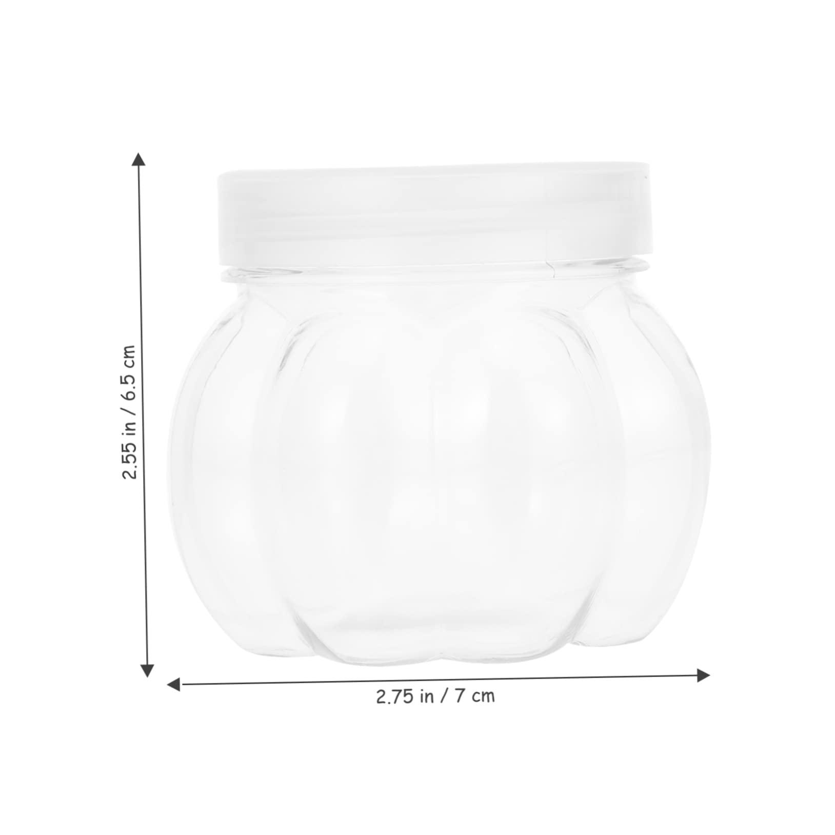 DOITOOL 12pcs Pet Pumpkin Jar Airtight Glass Jars NavideƱos Clear Container Halloween Bakery Boxes Loose Tea Canister Christmas Candy Jar Candy Container Packing Jar Candy Jars