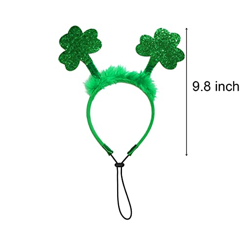 JOTFA St. Patrick's Day Dog Bandana Costumes, St. Patrick's Day Shamrock Dog Headband Buffalo Plaid Dog St. Patrick's Day Bandanas for Small Medium Large Dogs