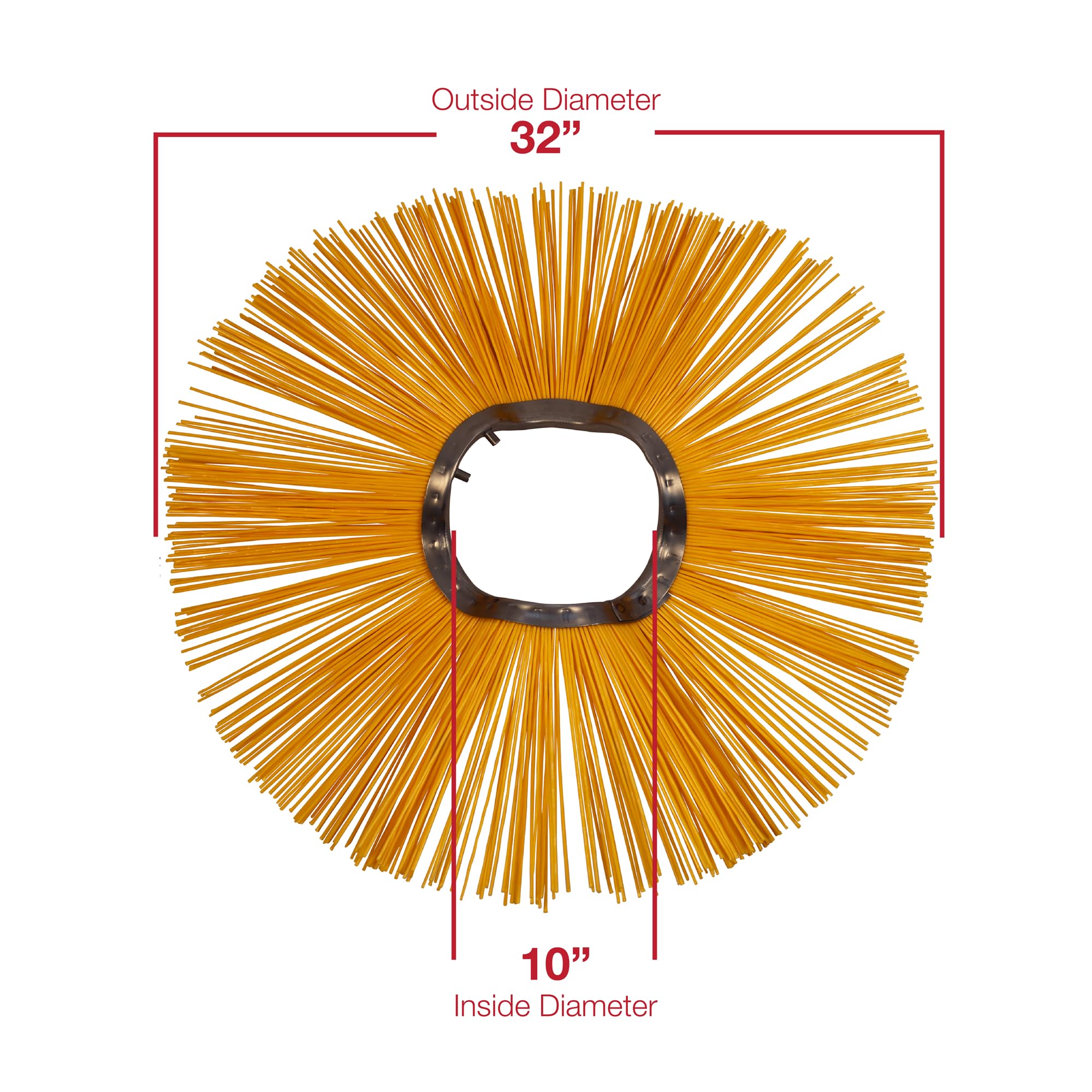 MB Replacement Brush for Bobcat 84 Inch Front Angle Sweeper Poly Refill Kit 32 x 10 Inch Convoluted Brush Sections