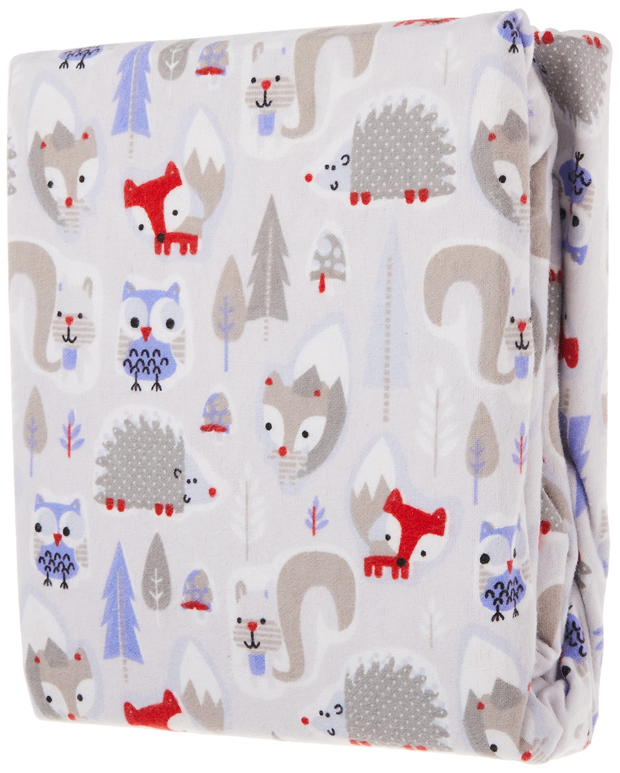 Winter Park Fitted Crib Sheet - 100% Cotton; White, Tan, Gray, Pink, Orange, Blue, Yellow, Brown; Fully Elasticized; 10-Inch Pockets; Fits Standard Crib Mattress 28 in x 52 in;