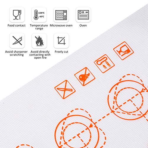 Heat-Resistant Silicone Macaron Baking Mat, Oven Non Stick Baking Tools, For Cake Tools Pastry Sheet Macaron Baking Mat(L red)