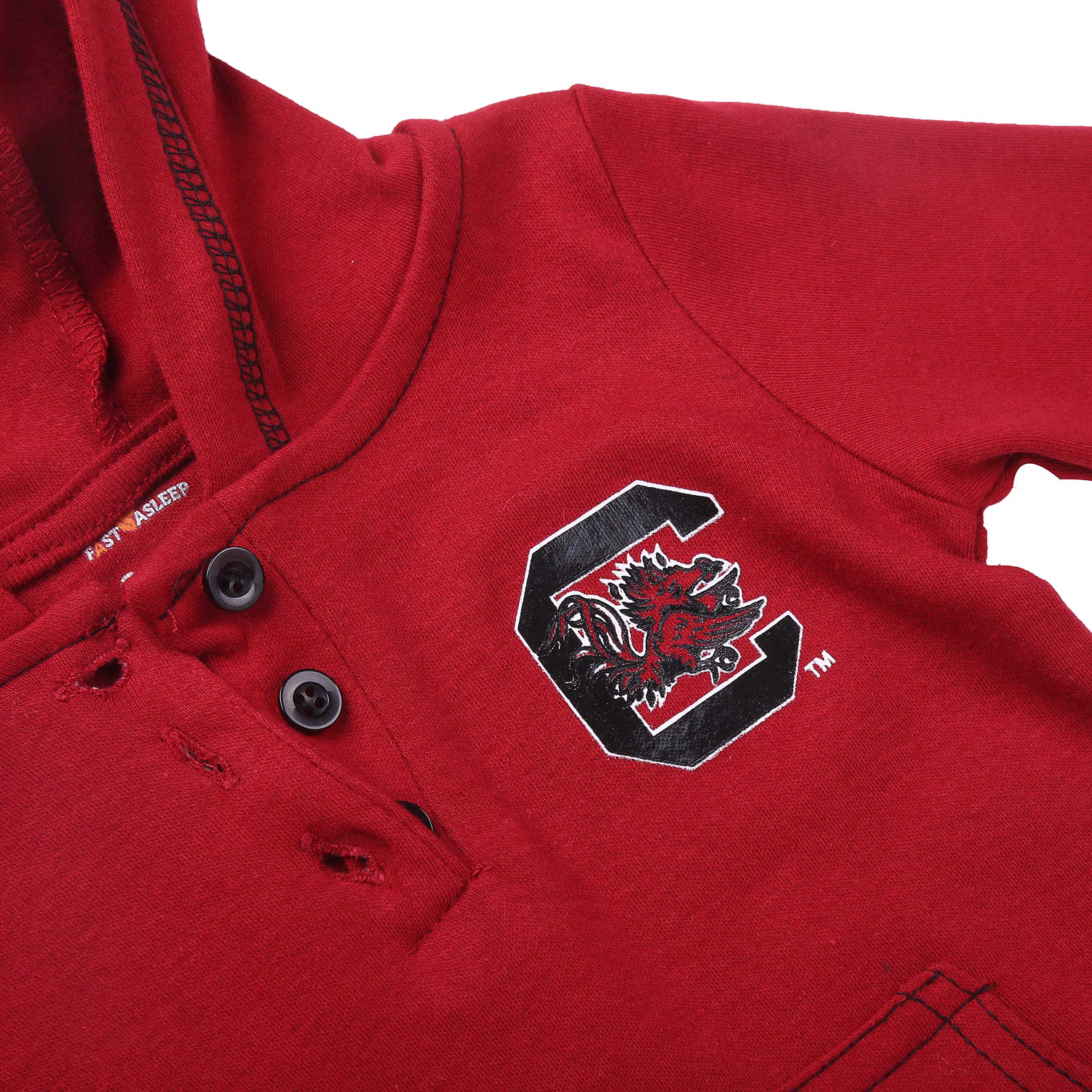 FAST ASLEEP South Carolina Gamecock Baby and Toddler Hooded Romper (18-24)
