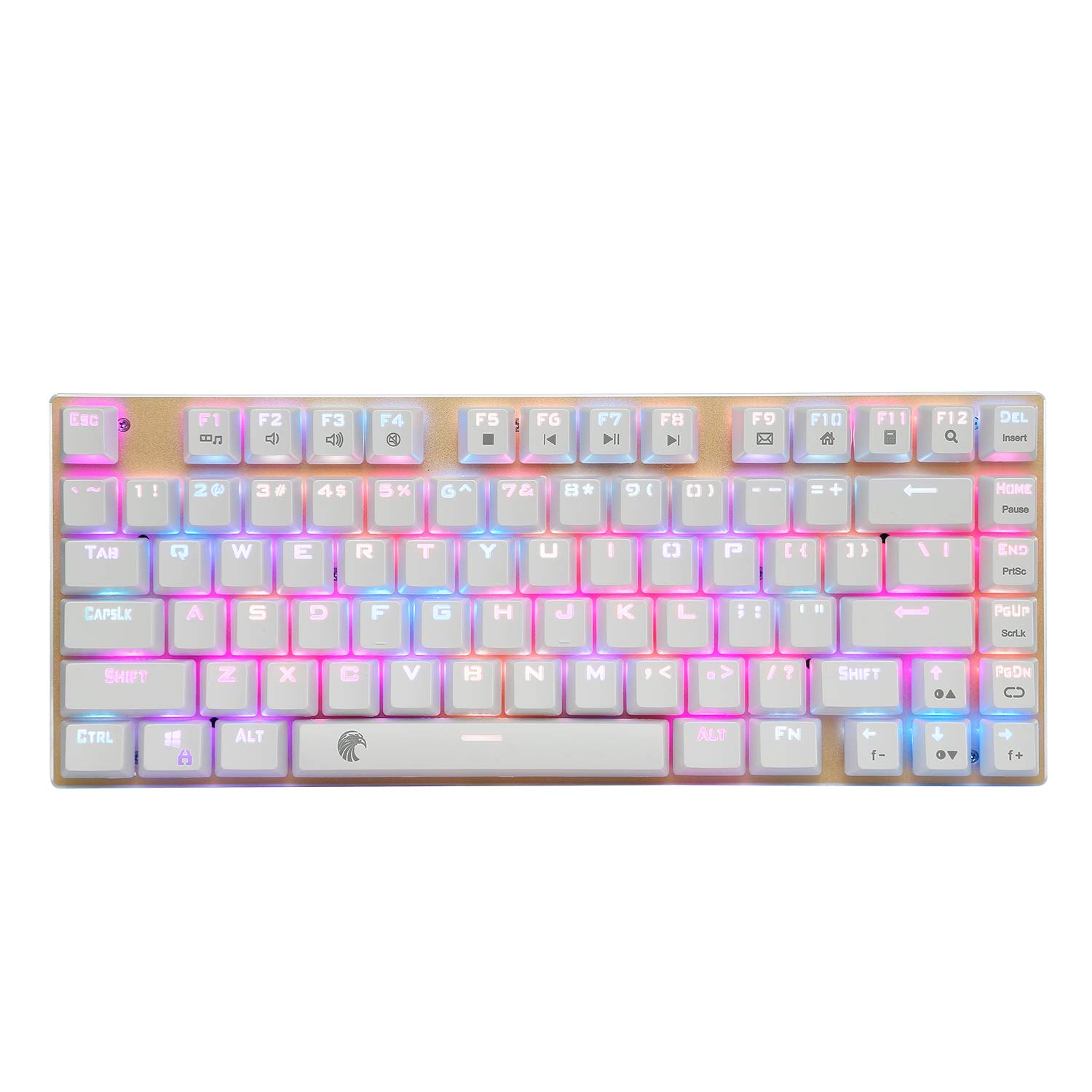 E-YOOSO Z-88 Mechanical Keyboard 81 Keys RGB Backlit with Detachable Type-C Cable, Brown Switch