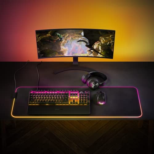 SteelSeries Apex Pro HyperMagnetic Gaming Keyboard — World's Fastest Keyboard — Adjustable Actuation — OLED Screen — RGB – USB Passthrough