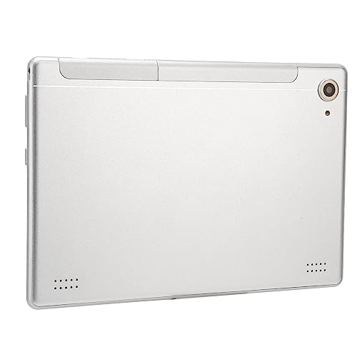 fannay HD Tablet, 4G LTE 5G WiFi Office Tablet US Plug 100-240V for Family (Silver)