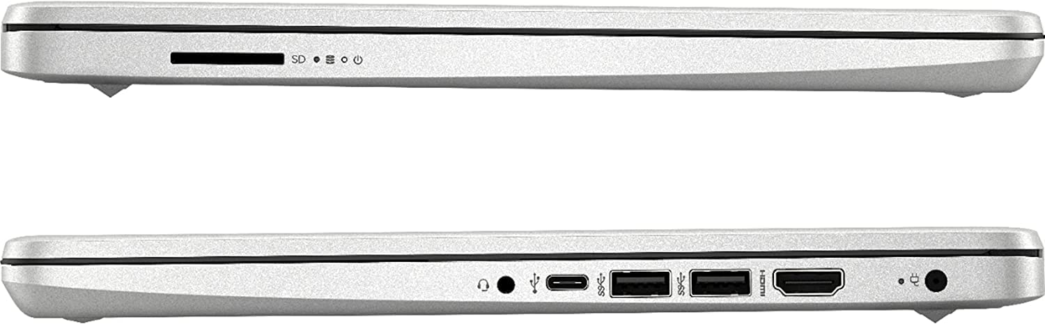 HP 14 14" FHD Laptop Computer, AMD Ryzen 3 3250U up to 3.5GHz (Beat i3-10110U), 32GB DDR4 RAM, 1TB SSD, 802.11AC WiFi, Bluetooth 4.2, Webcam, Type-C, Silver, Windows 11 S, BROAG Cable