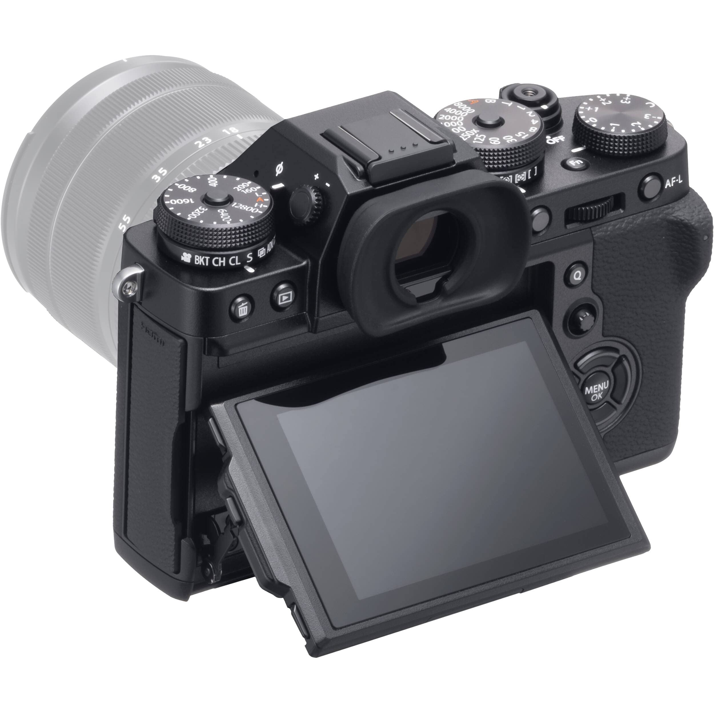 FUJIFILM X-T3 Mirrorless Camera (Body Only, Black, USB Charging) + SanDisk 64GB Extreme SDXC, Replacement Battery, Sling Camera Backpack, Lightweight 60” Tripod, Digital Flash & Much More(24pc Bundle)